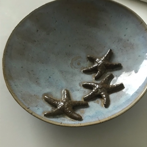Accents | Bowl Ceramic Bowl With 3 Starfish Signed By Artist | Poshmark
